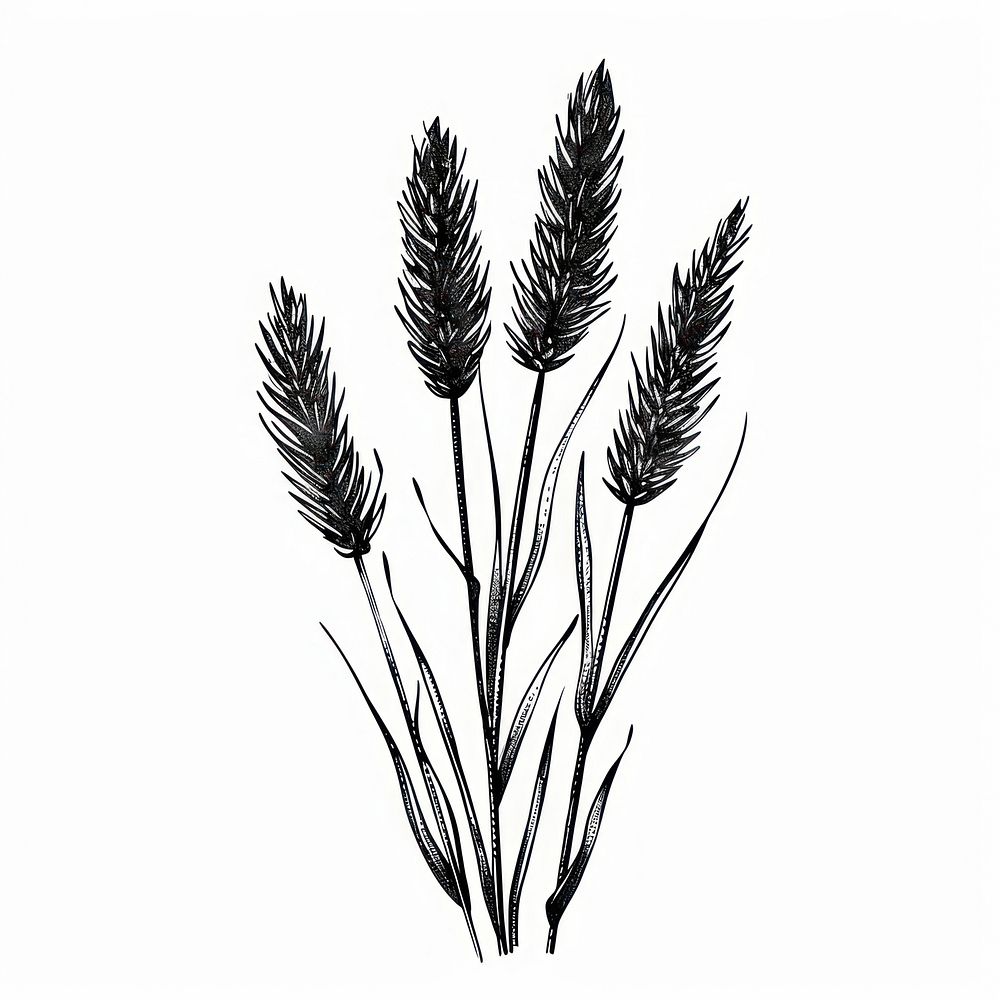 Grass flower drawing sketch art. | Free Photo Illustration - rawpixel