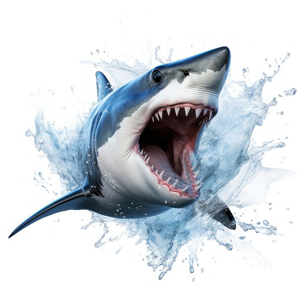 Shark open mouth shark splash | Free Photo - rawpixel