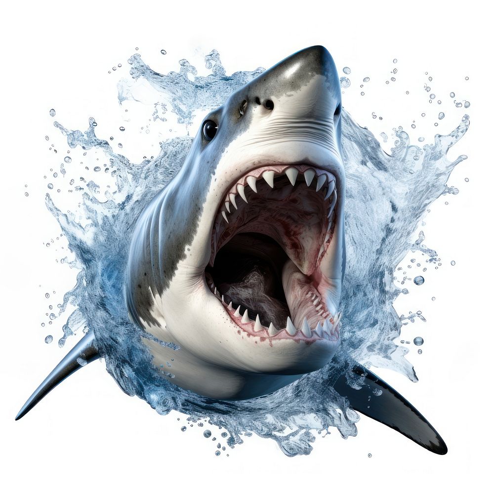 Shark open mouth shark splash | Free Photo - rawpixel