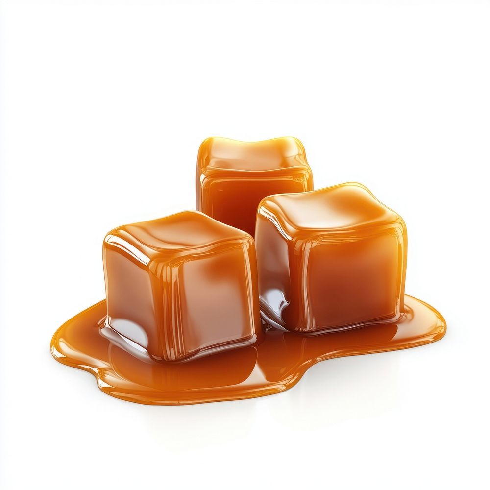 Three caramel cubes melting dessert | Free Photo - rawpixel