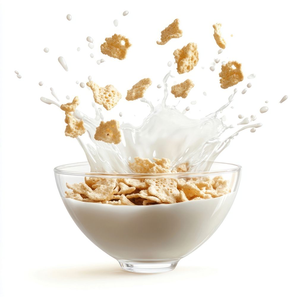 Cereal milk splashing bowl food | Free Photo - rawpixel