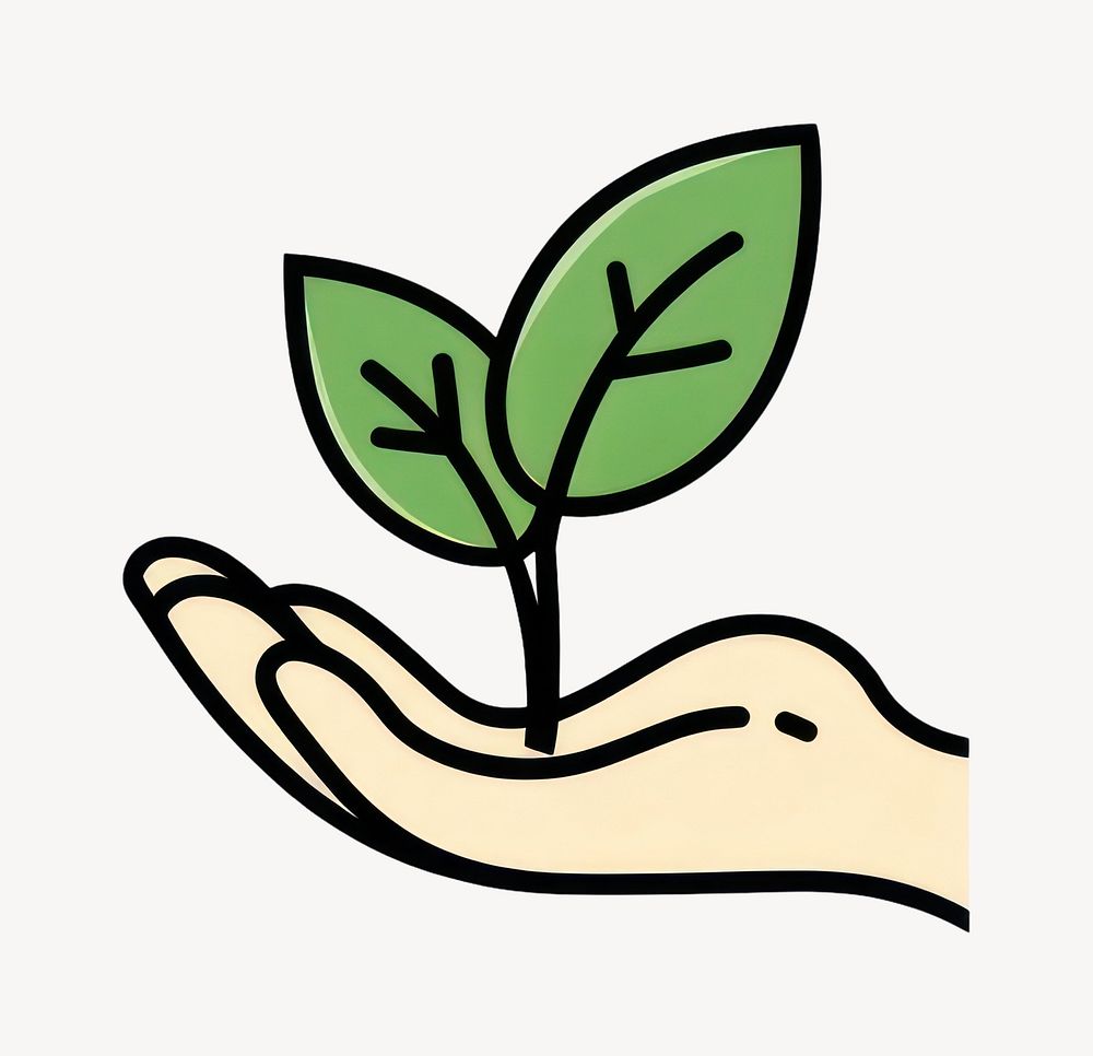 Leaf environmental illustration holding vector | Free Vector - rawpixel