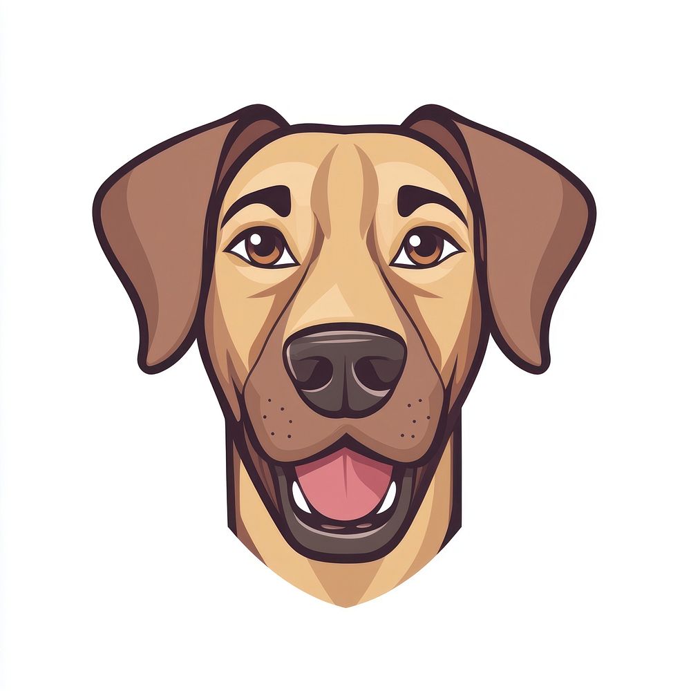 Great Dane face dog cartoon | Free Photo Illustration - rawpixel