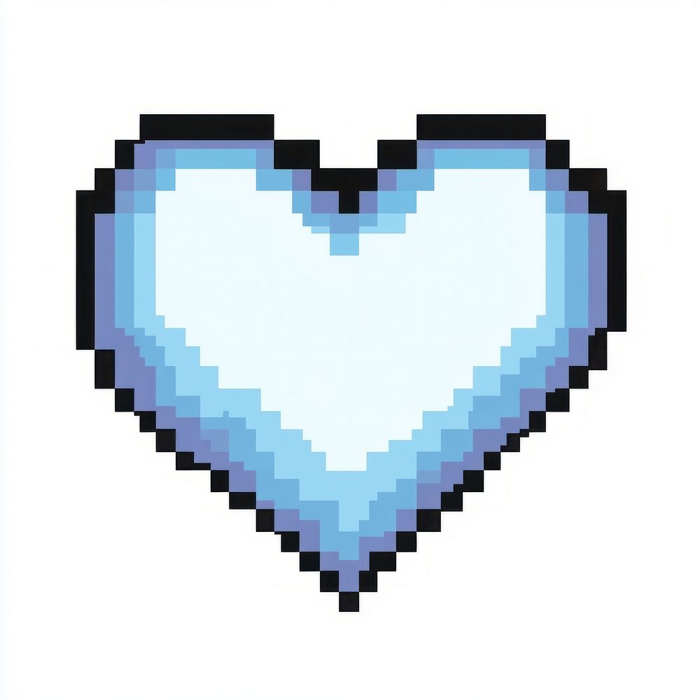 Blue heart design pixel 8-bit | Free Photo Illustration - rawpixel