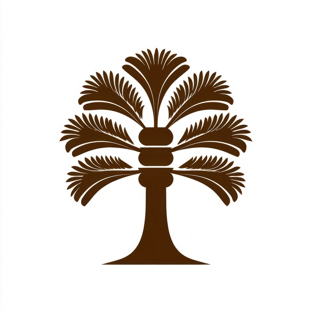 Ancient palm tree illustration symbol | Free Vector - rawpixel