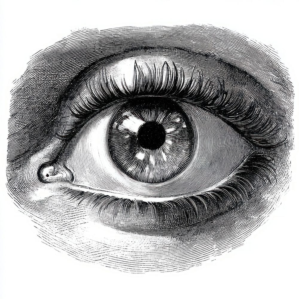 Human eye drawing illustration vintage. | Free Photo Illustration ...