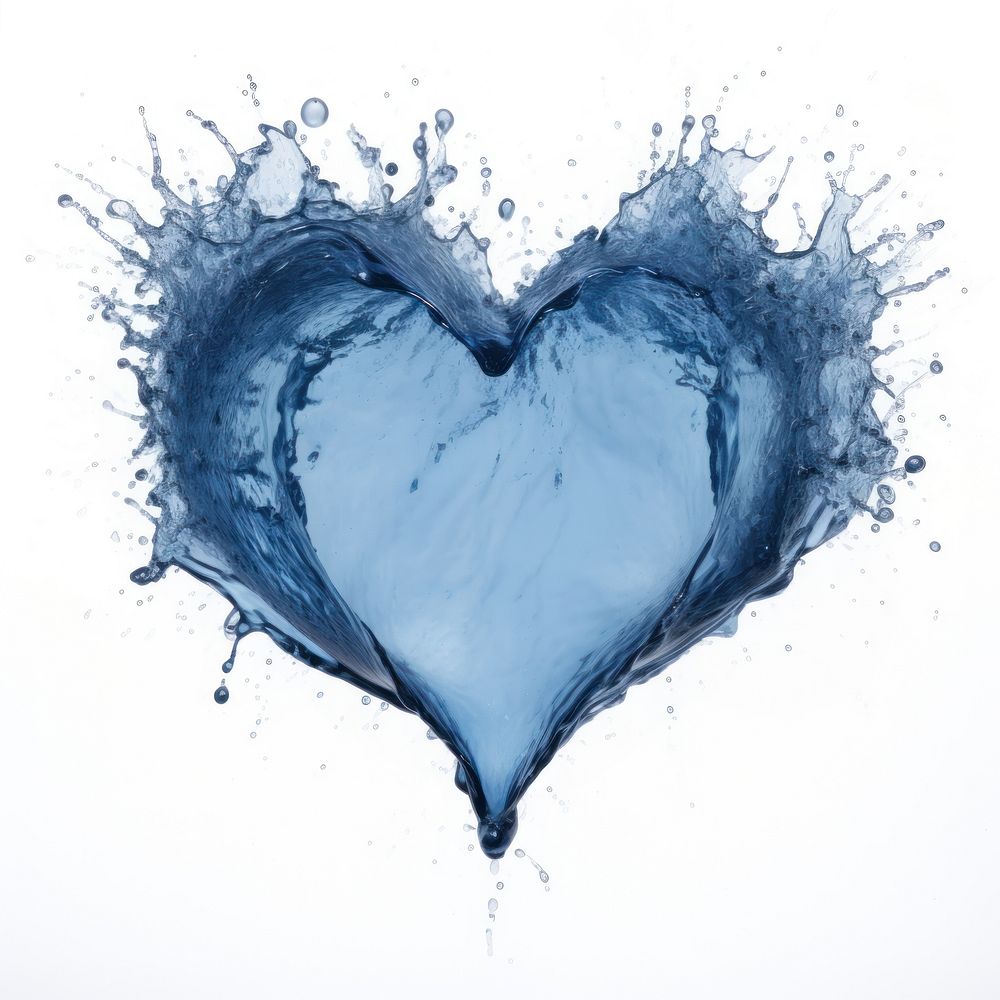 Water splash heart shape blue. | Free Photo - rawpixel
