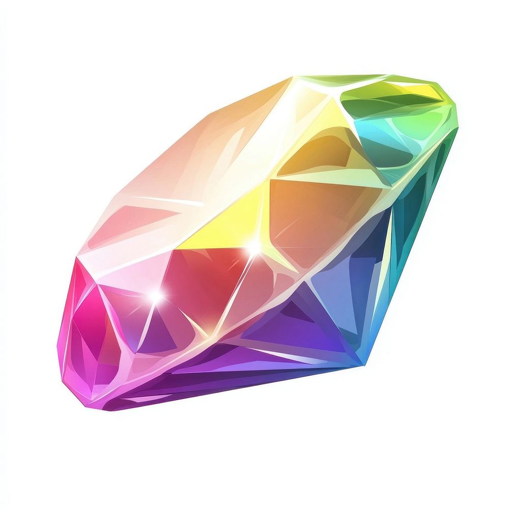 Rainbow-colored diamond gemstone colors art. | Free Photo Illustration ...