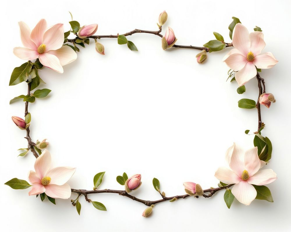 Magnolia flower frame flowers blossoms | Free Photo - rawpixel