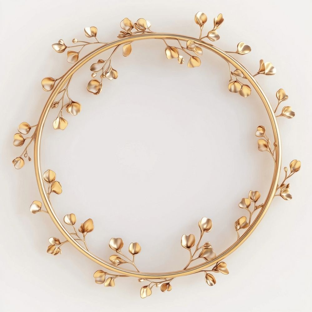 Gold flower ring frame design | Free Photo - rawpixel
