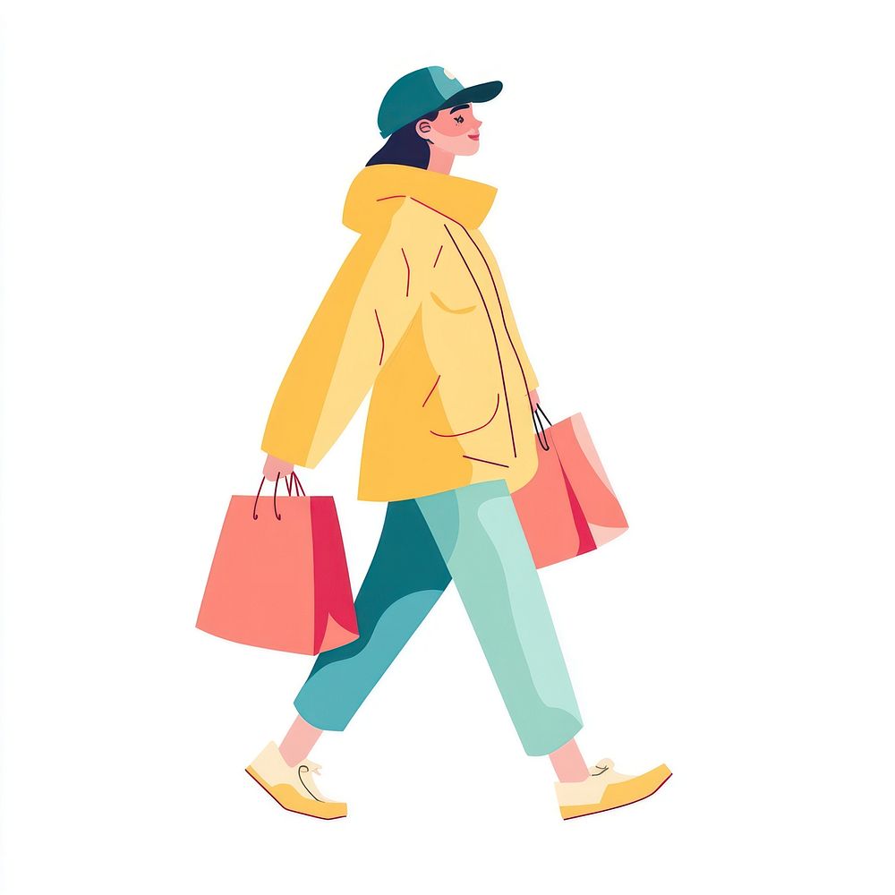 Gen z shopping illustration bags | Free Photo Illustration - rawpixel