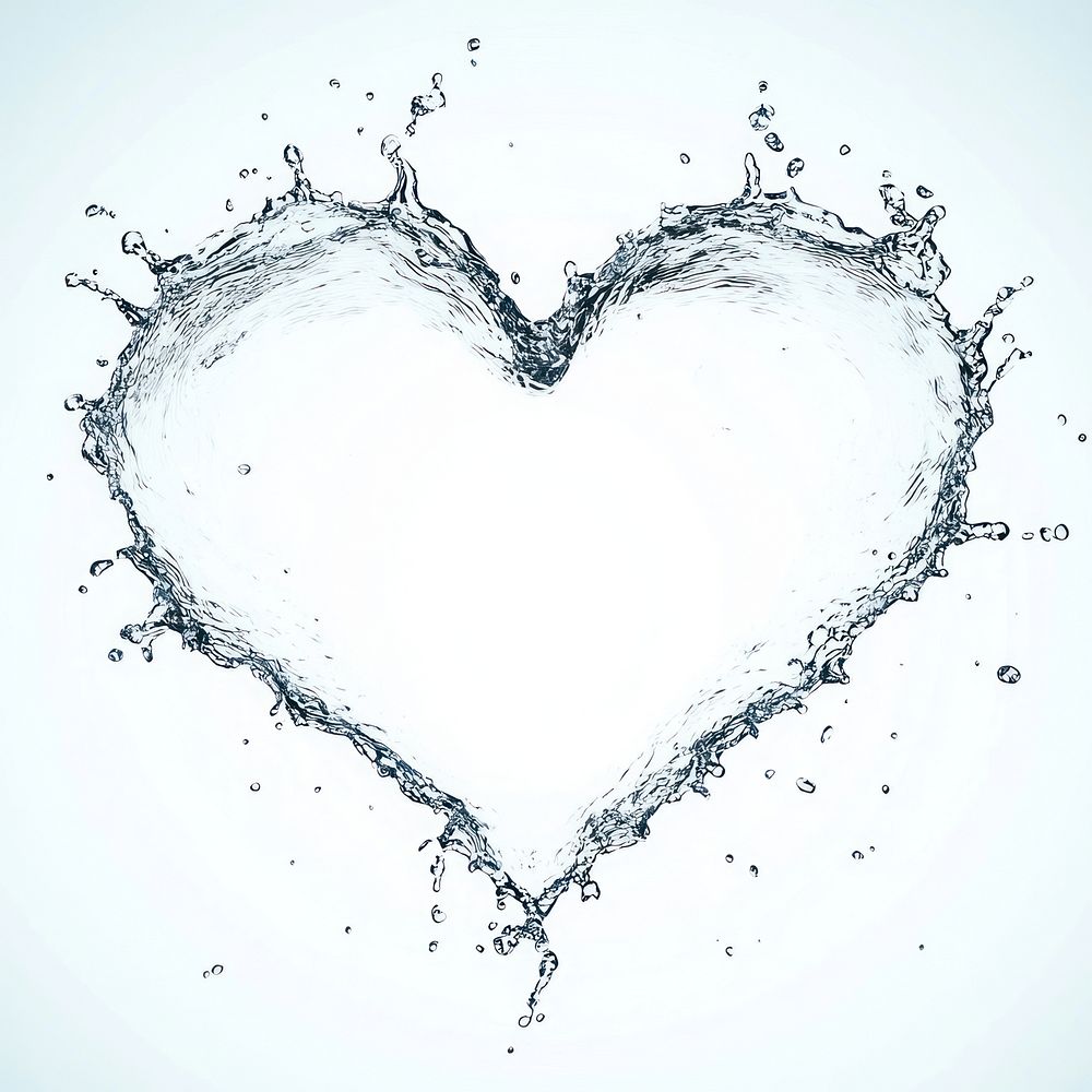 Water splash water heart shape. | Free Photo - rawpixel