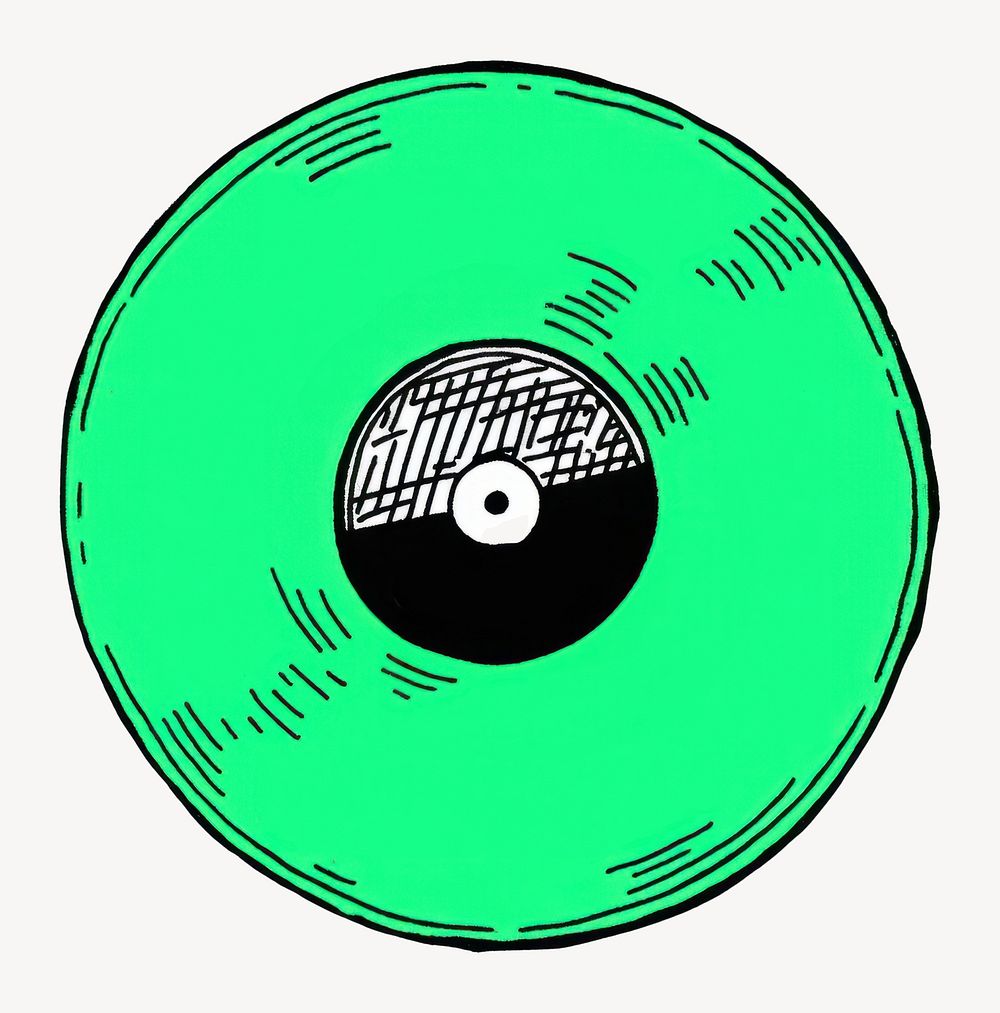 Green black vinyl illustration frisbee | Free Vector - rawpixel