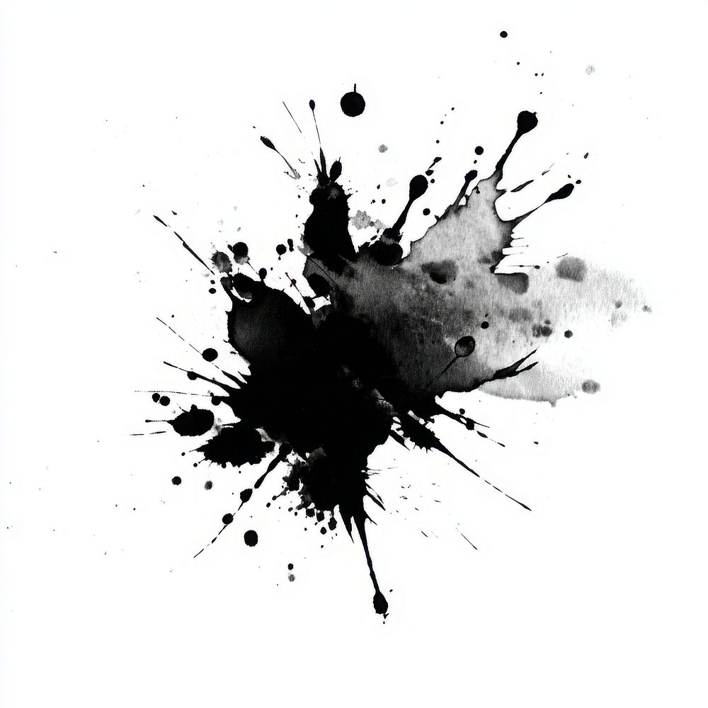 Simple real ink splatter black | Free Photo Illustration - rawpixel