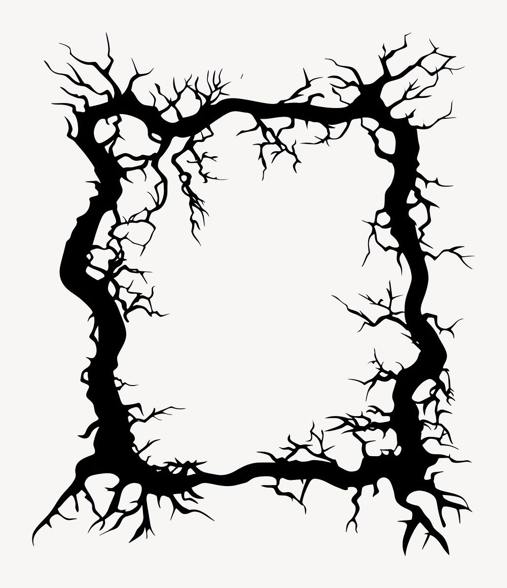 Scary border frame illustration decorative | Free Vector - rawpixel