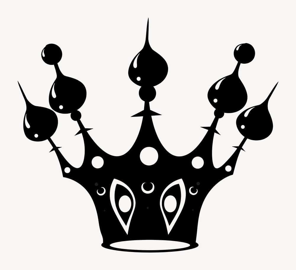 Jester Crown crown silhouette black | Free Vector - rawpixel