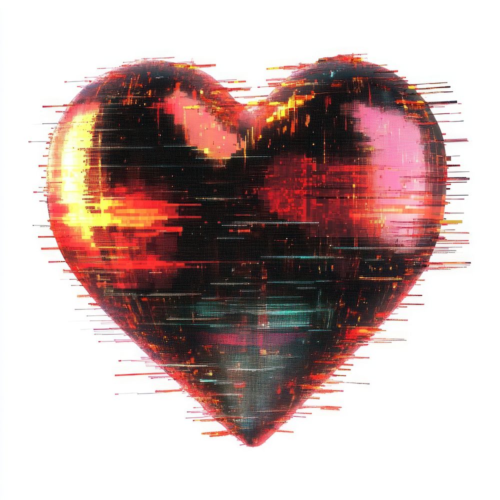 3d glitch heart digital effect | Free Photo Illustration - rawpixel