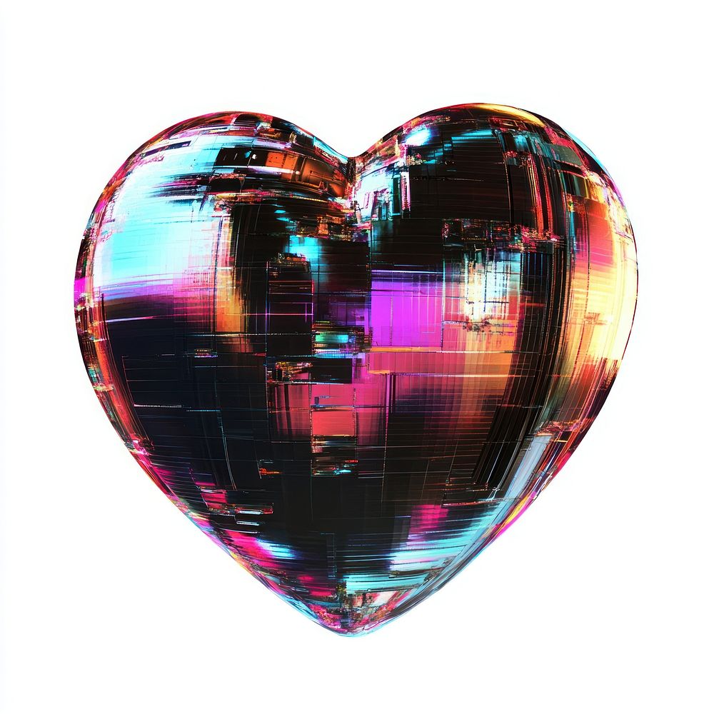 3d glitch heart digital illustration | Free Photo Illustration - rawpixel