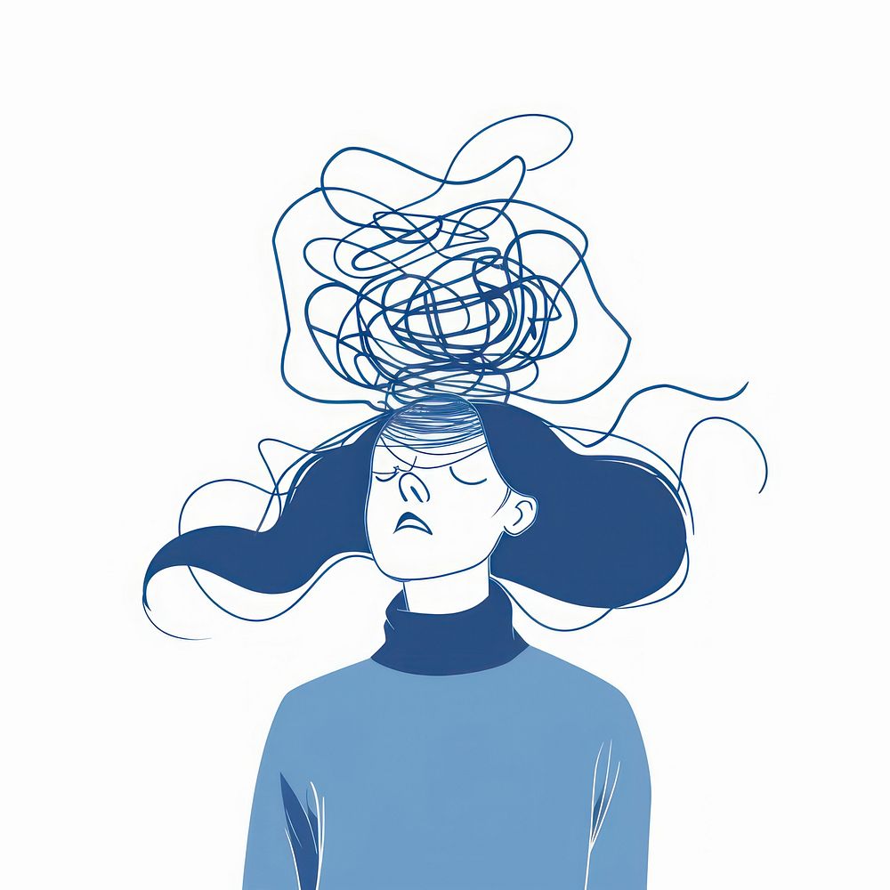 Swirling lines illustration anxiety concept | Free Photo Illustration ...
