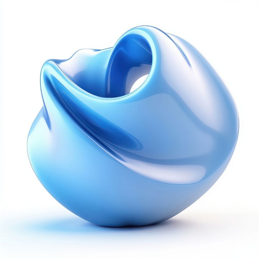 Bright blue organic shape form | Free Photo Illustration - rawpixel