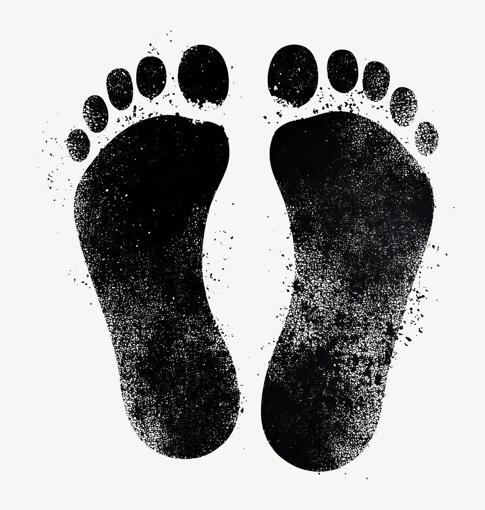 Couple human footprint retro photocopy | Free Vector - rawpixel