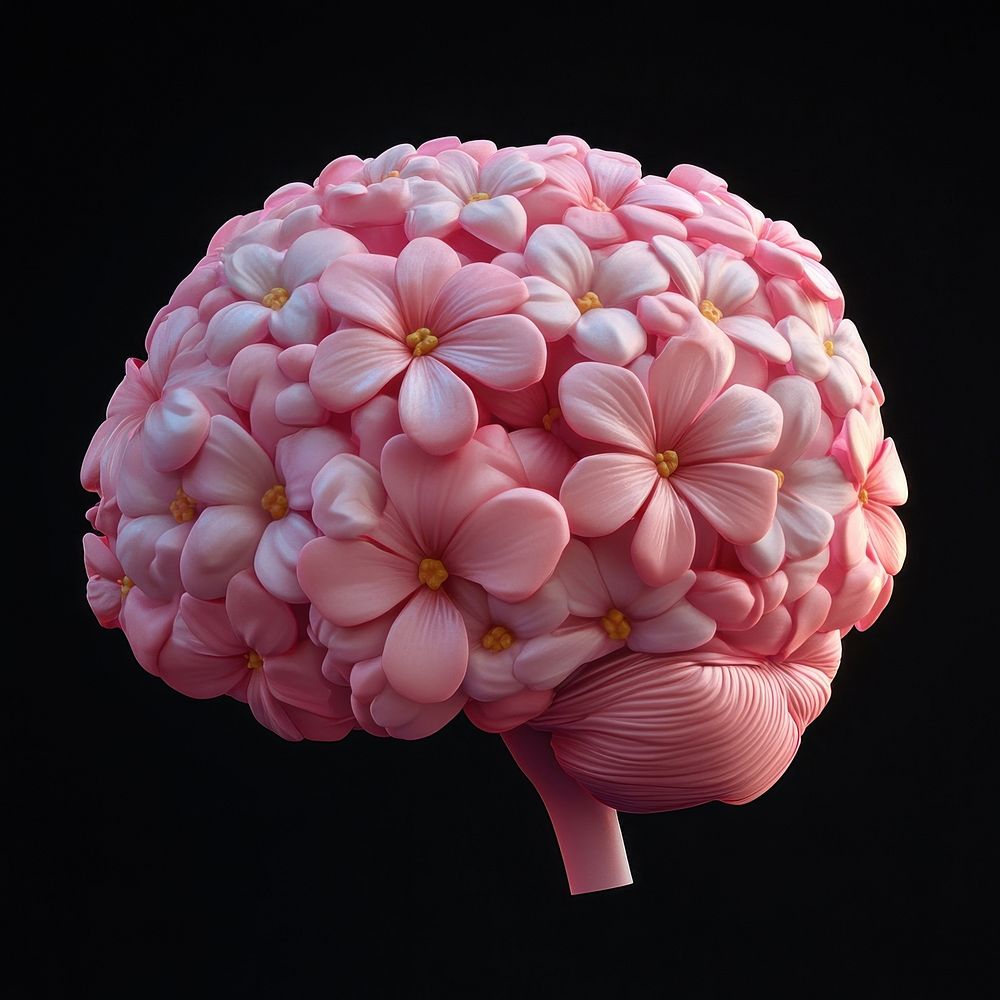 Floral brain flowers art illustration. | Free Photo Illustration - rawpixel