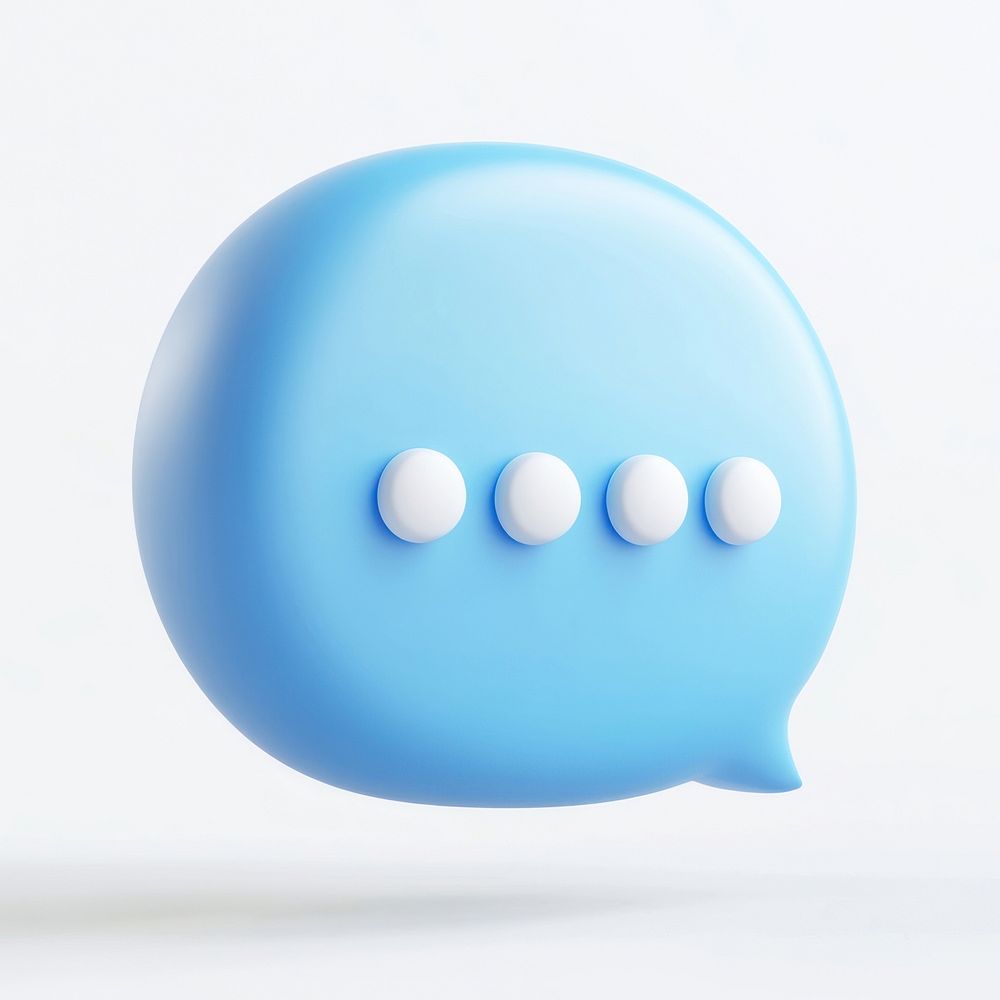 Blue speech bubble icon communication | Free Photo Illustration - rawpixel