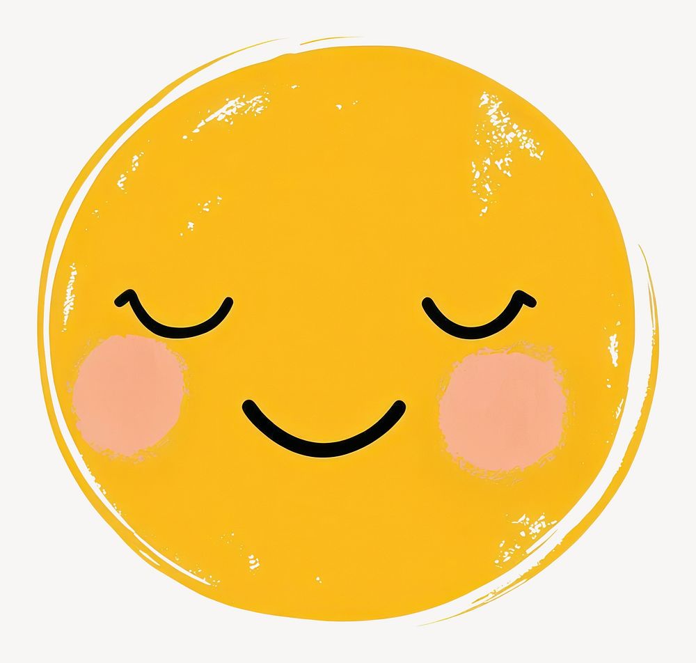 Cute smiley circle face illustration | Free Vector - rawpixel