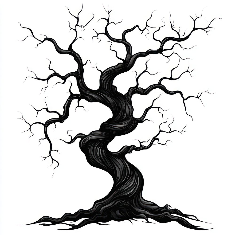 Haunted tree vector cartoon illustration | Free Photo Illustration ...
