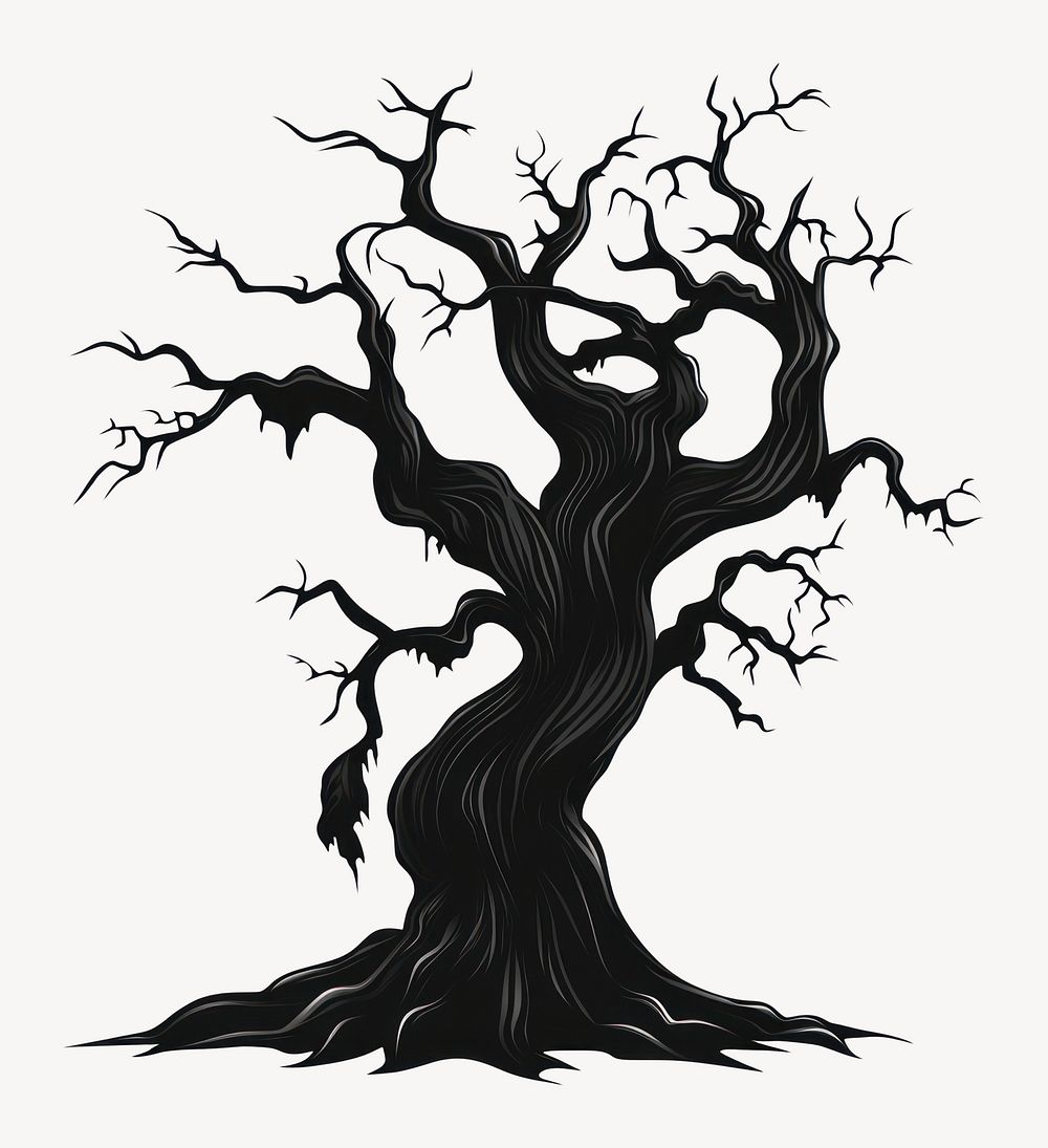 Haunted tree vector cartoon illustration | Free Vector - rawpixel