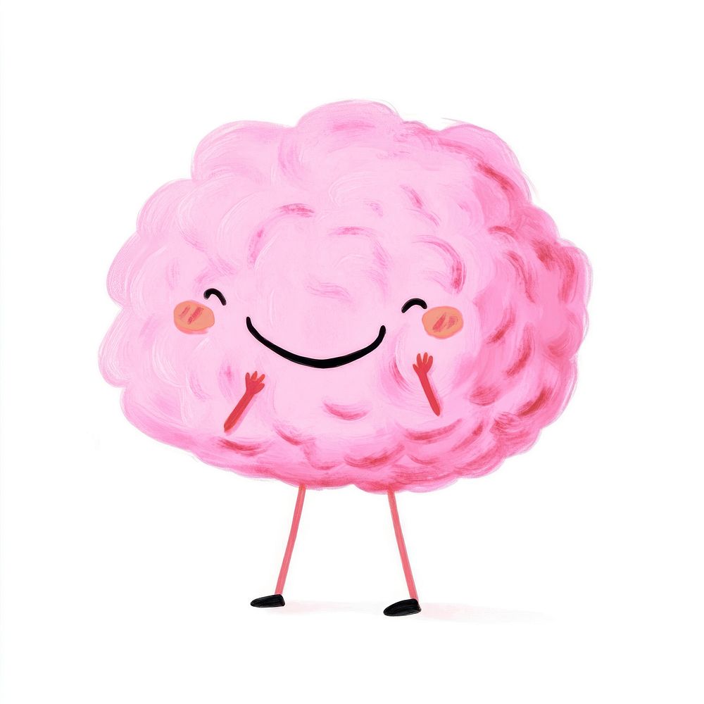 Pink brain illustration cartoon cute | Free Photo Illustration - rawpixel