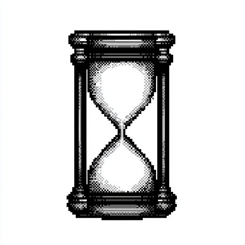 Hourglass pixelated design black. | Free Photo Illustration - rawpixel