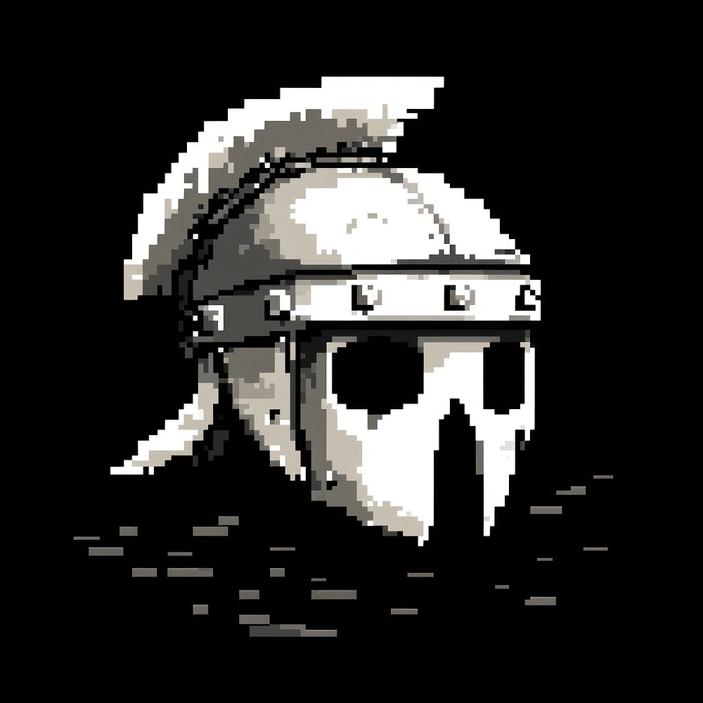 Simple roman helmet pixel style | Free Photo Illustration - rawpixel