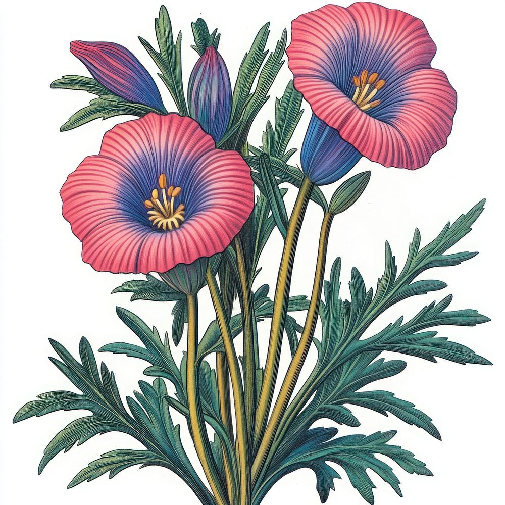 Flower flowers illustration art. | Free Photo Illustration - rawpixel