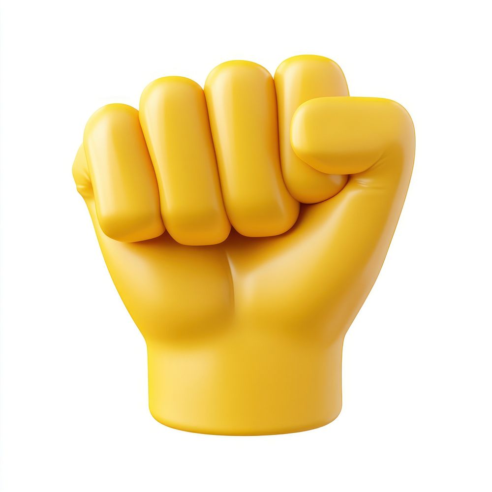 Victory emoji hand yellow fist | Free Photo Illustration - rawpixel