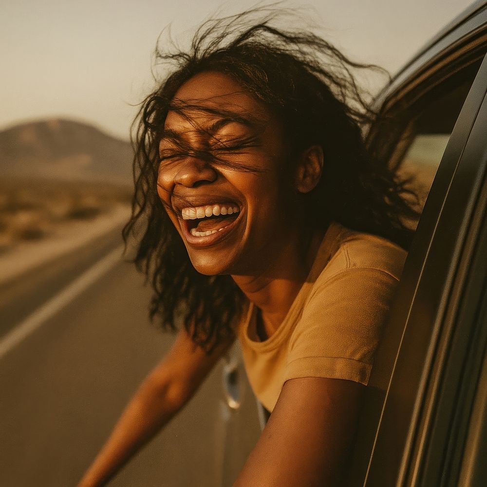 Joyful road trip adventure moment | Free Photo - rawpixel