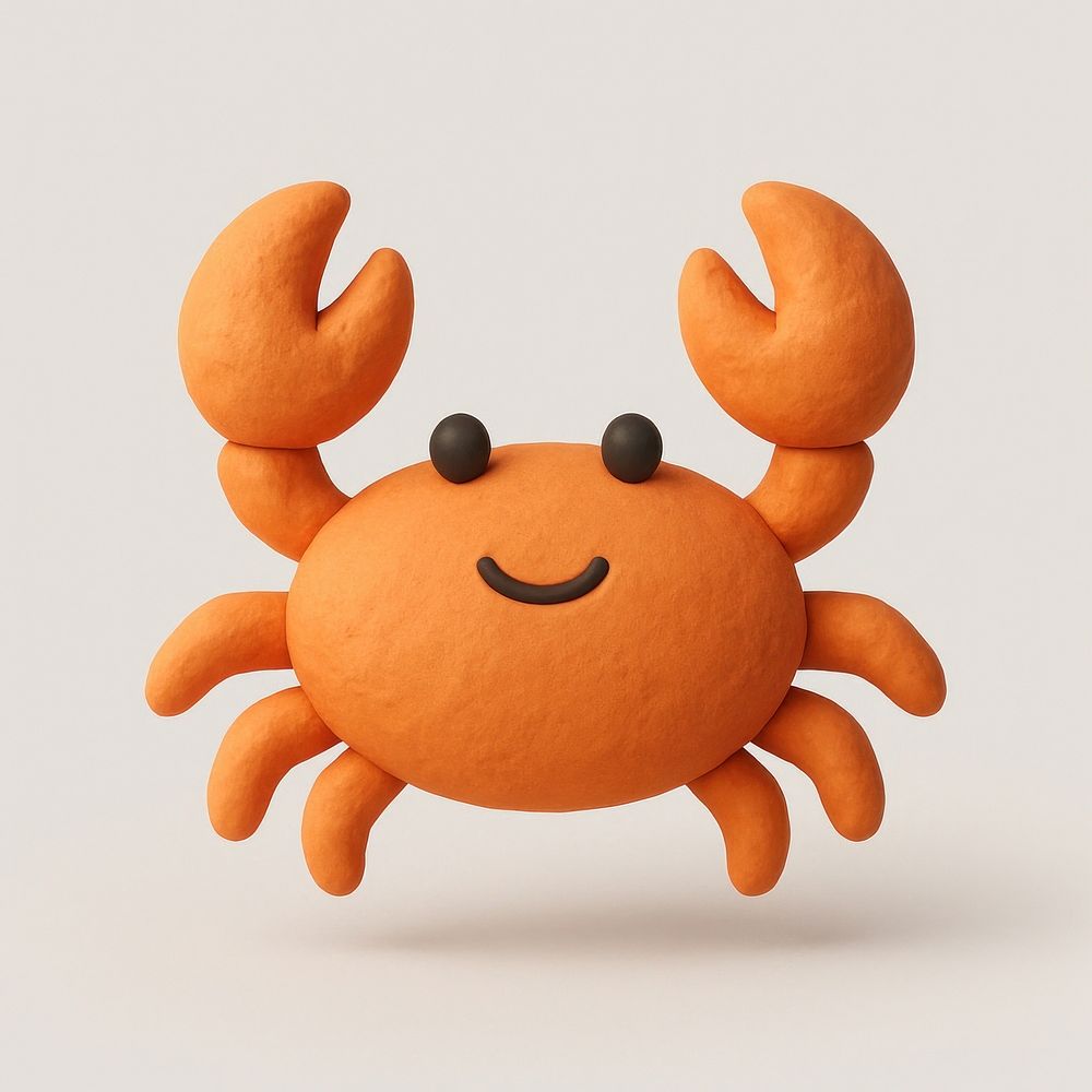 Cute clay crab illustration | Free Photo Illustration - rawpixel