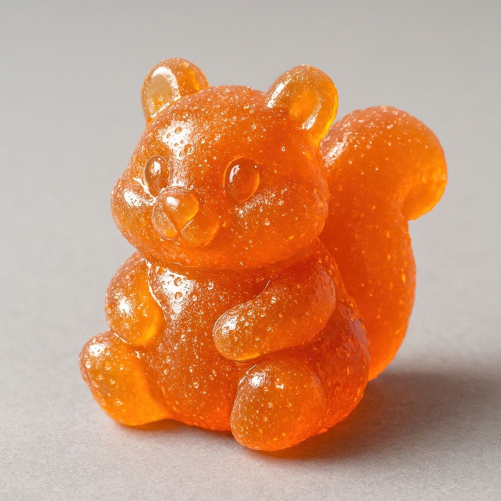 Cute orange gummy squirrel illustration. | Free Photo Illustration ...
