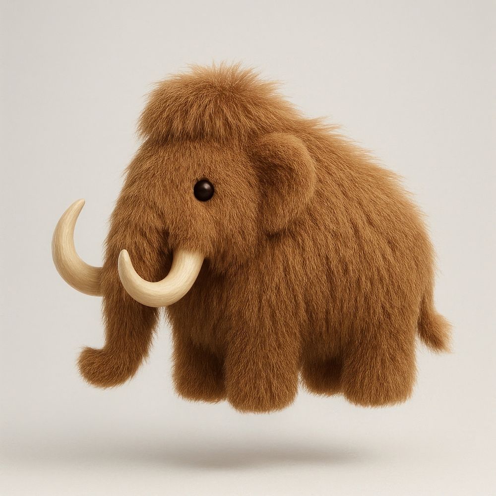 Cute fluffy mammoth illustration | Free Photo Illustration - rawpixel