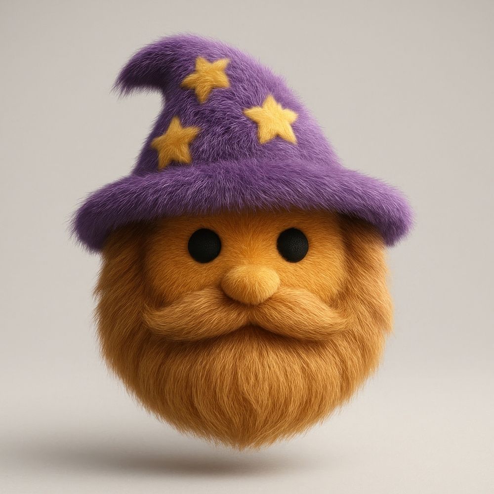 Fuzzy wizard face illustration | Free Photo Illustration - rawpixel
