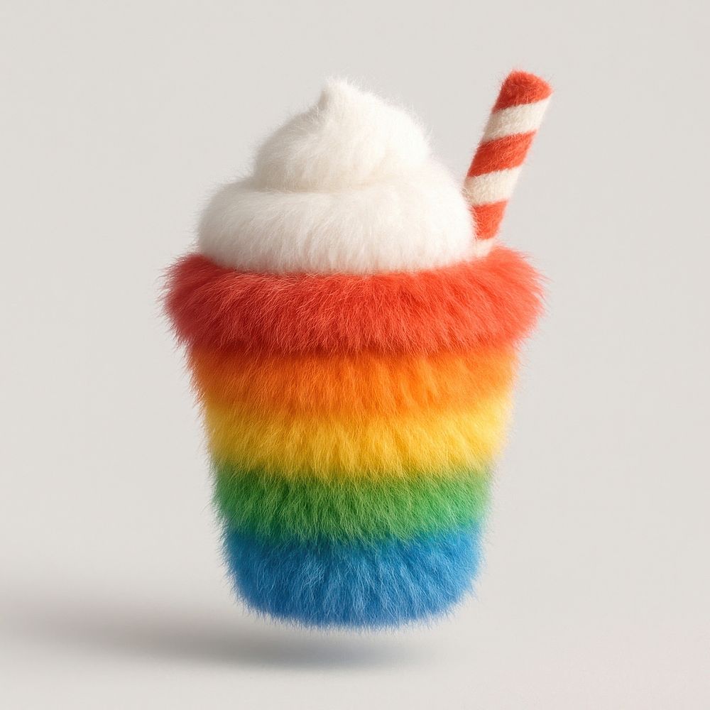 Colorful fuzzy rainbow drink | Free Photo Illustration - rawpixel