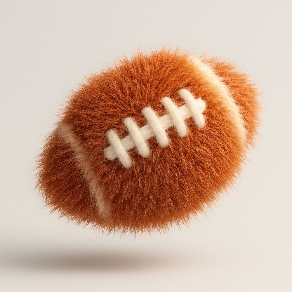 Furry football defying gravity | Free Photo Illustration - rawpixel
