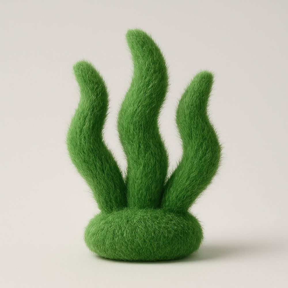 Fuzzy green abstract sculpture. | Free Photo Illustration - rawpixel