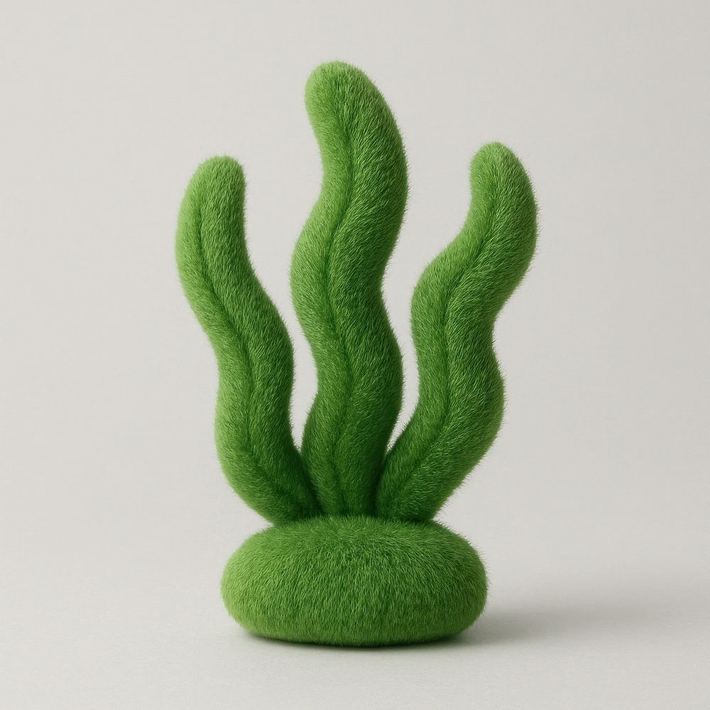 Fuzzy green abstract sculpture. | Free Photo Illustration - rawpixel