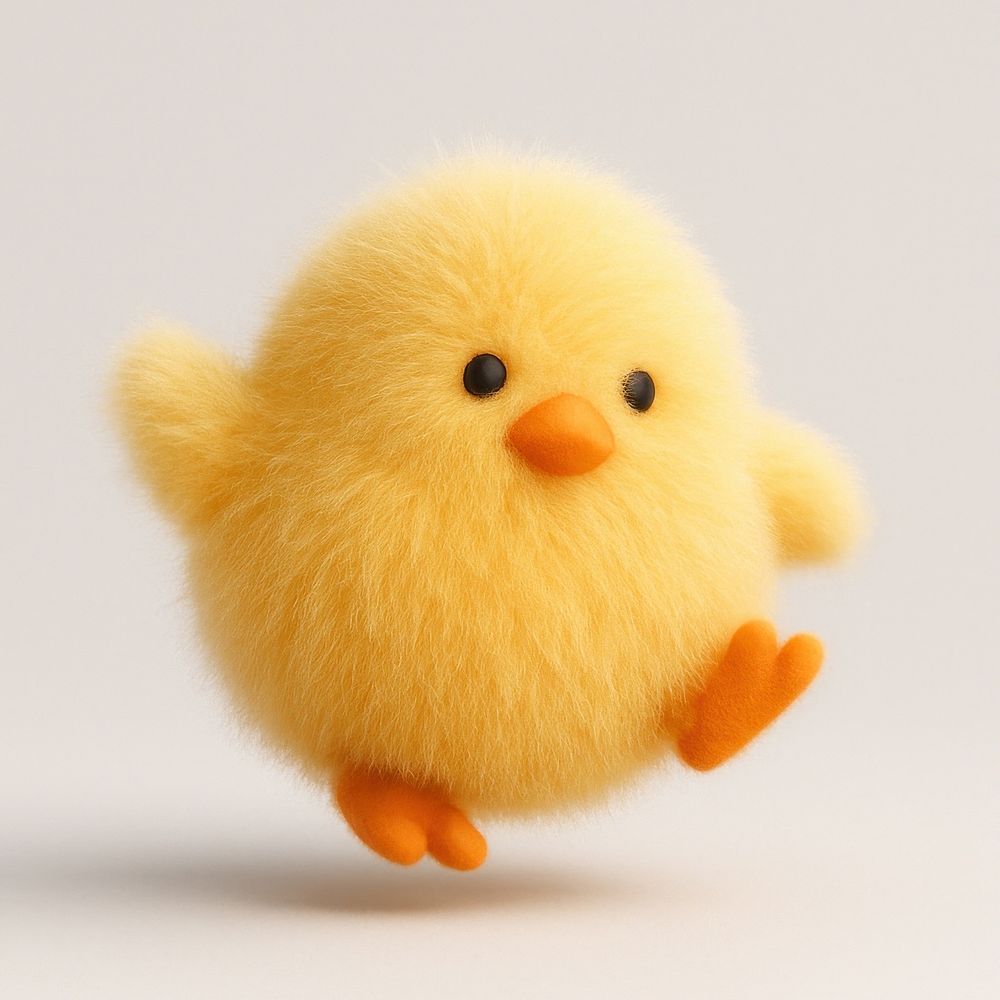 Cute fluffy yellow chick illustration | Free Photo Illustration - rawpixel