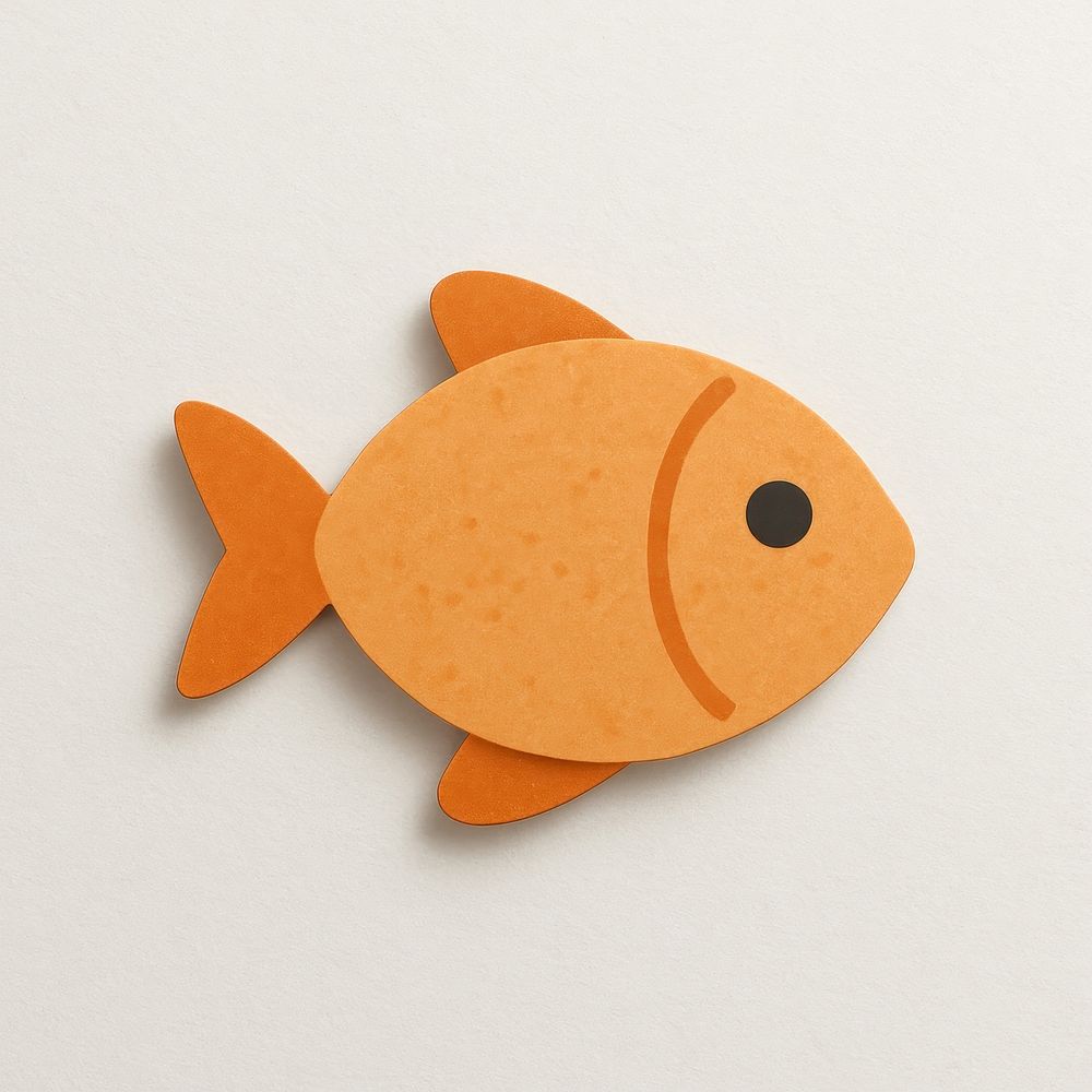 Simple orange fish illustration | Free Photo Illustration - rawpixel