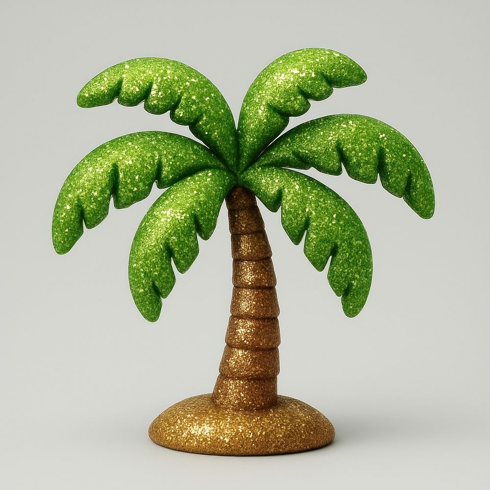 Glittery palm tree decoration | Free Photo Illustration - rawpixel