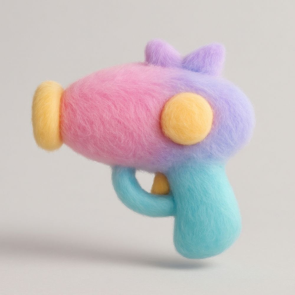 Colorful felt toy gun | Free Photo Illustration - rawpixel