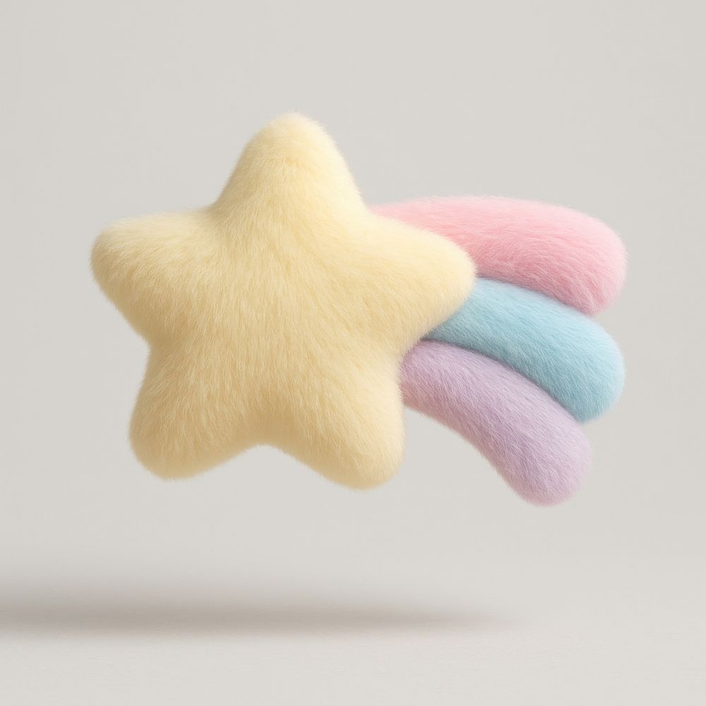 Fluffy star with pastel trails. | Free Photo Illustration - rawpixel