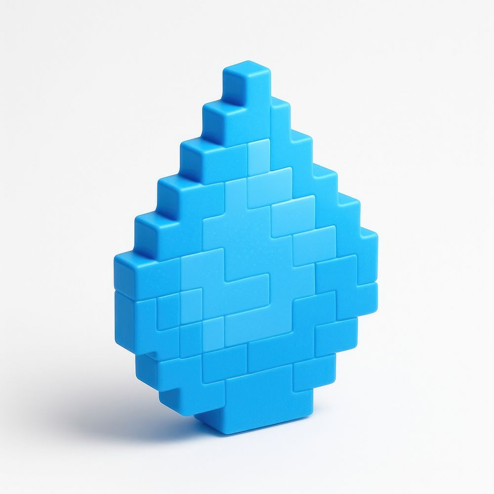 Pixelated blue water droplet illustration. | Free Photo Illustration ...